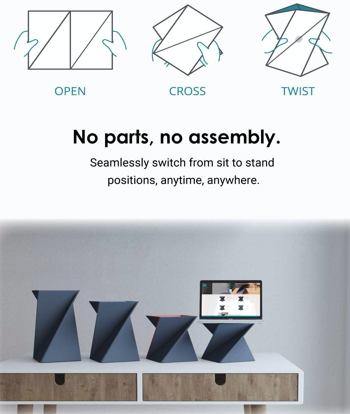 Levit8 Flat-Folding Portable Standing Desk – I Crave This