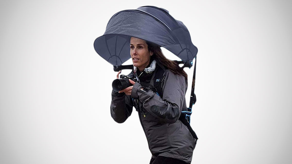 Nubrella Wearable Hands-Free Umbrella – I Crave This